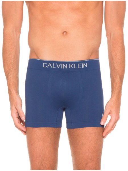 Cueca Calvin Klein Trunk Seamless Logo Lat Azul Escuro | Secret Outlet