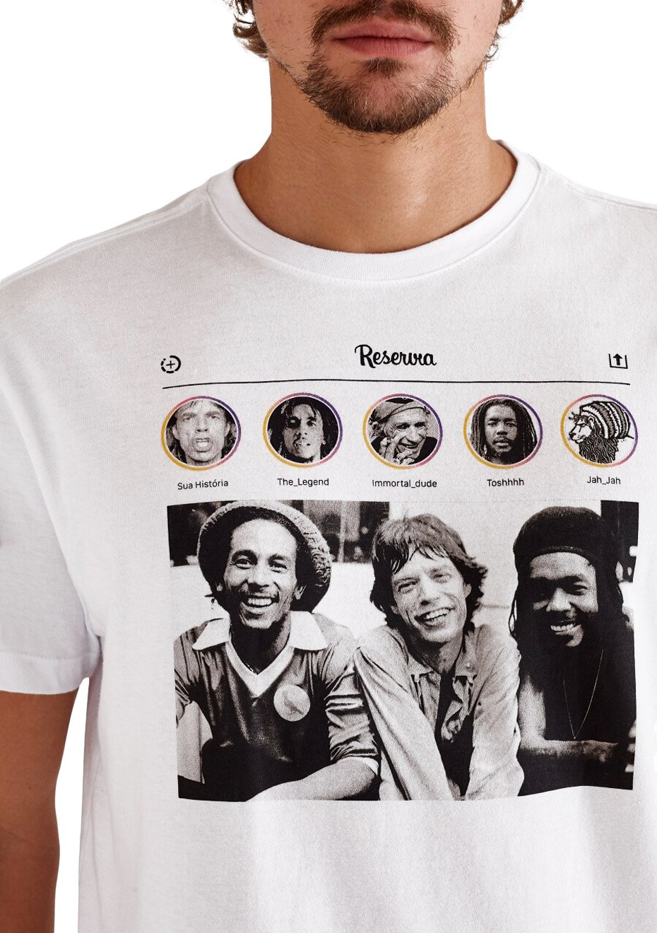 Camiseta Reserva Masculina Rio de Janeiro Writing Branca | Secret Outlet