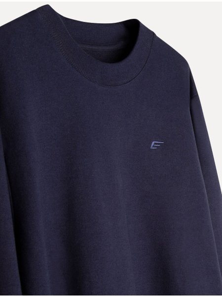 Moletom Ellus Masculino Crewneck Regular Basic Easa Azul Marinho | Secret Outlet