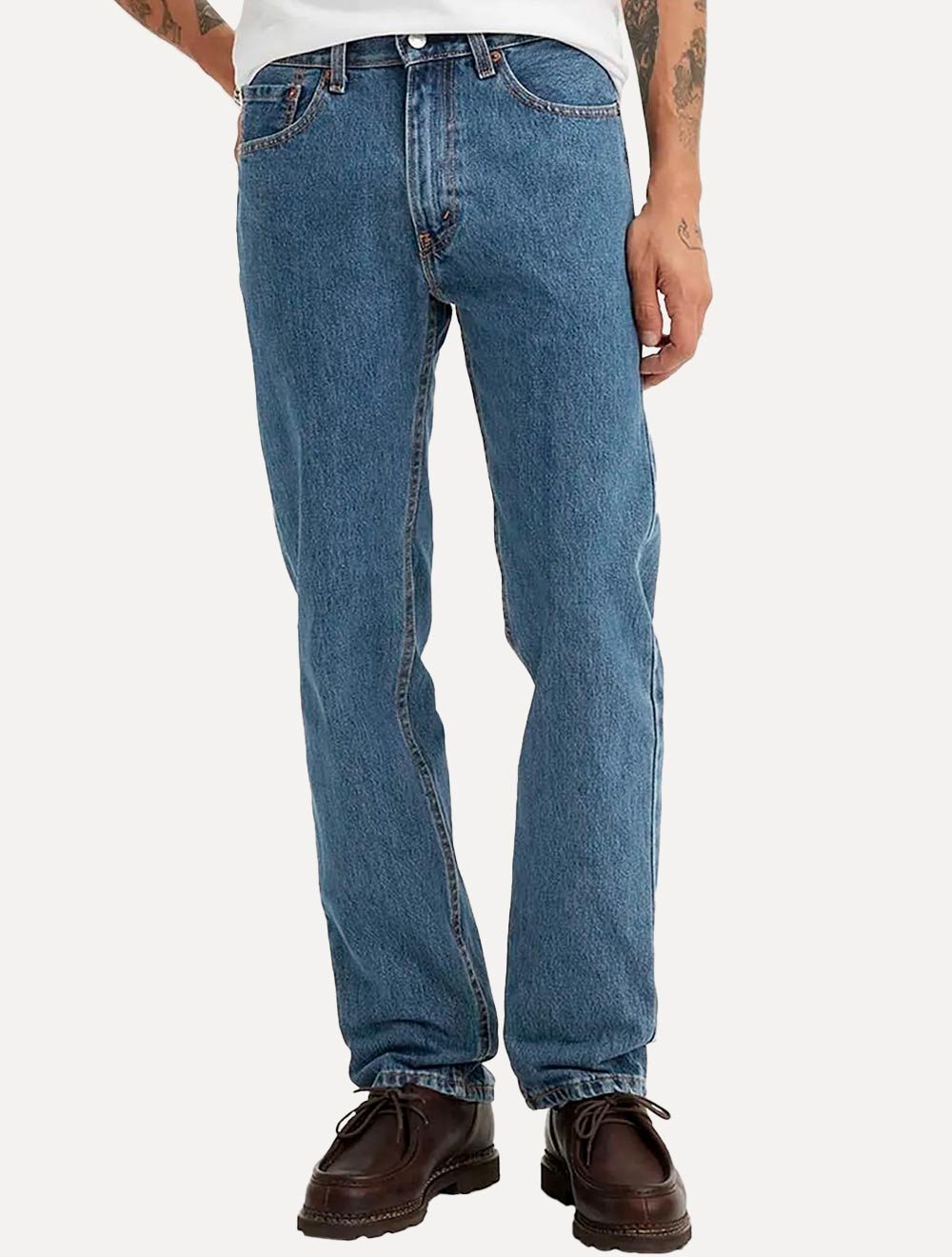 Calça Levis Jeans Masculina 505 Regular Stretch Azul Médio | Secret Outlet