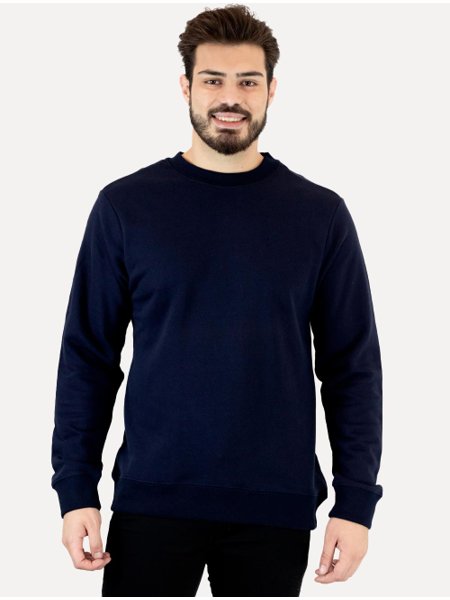 Moletom Ellus Masculino Crewneck Regular Basic Easa Azul Marinho | Secret Outlet