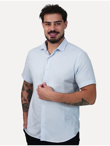 Camisa Dudalina Masculina Manga Curta Slim Confort Superfine Cotton ...