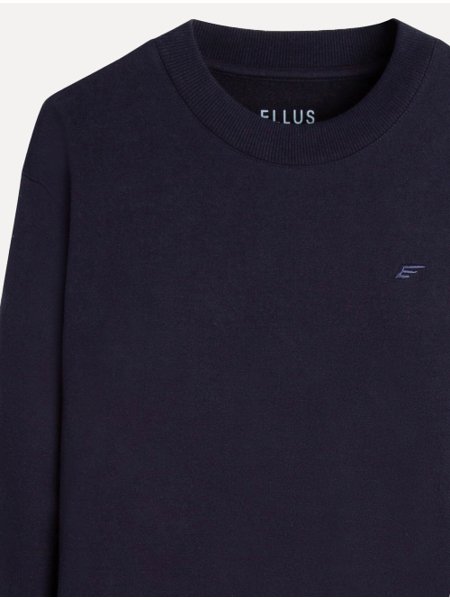 Moletom Ellus Masculino Crewneck Regular Basic Easa Azul Marinho | Secret Outlet