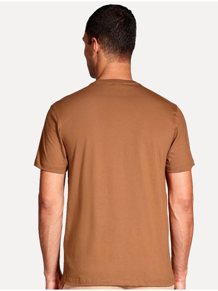 Camiseta Aramis Masculina Basic Lisa Dark Logo Marrom Médio | Secret Outlet