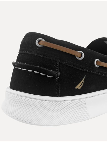 Docksider Nautica Masculino Suede Preto | Secret Outlet