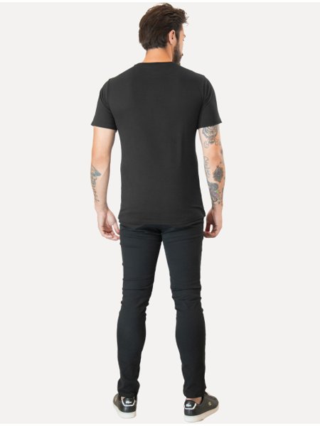 Camiseta Ralph Lauren Masculina Custom Slim Fit Grey Icon Preta ...