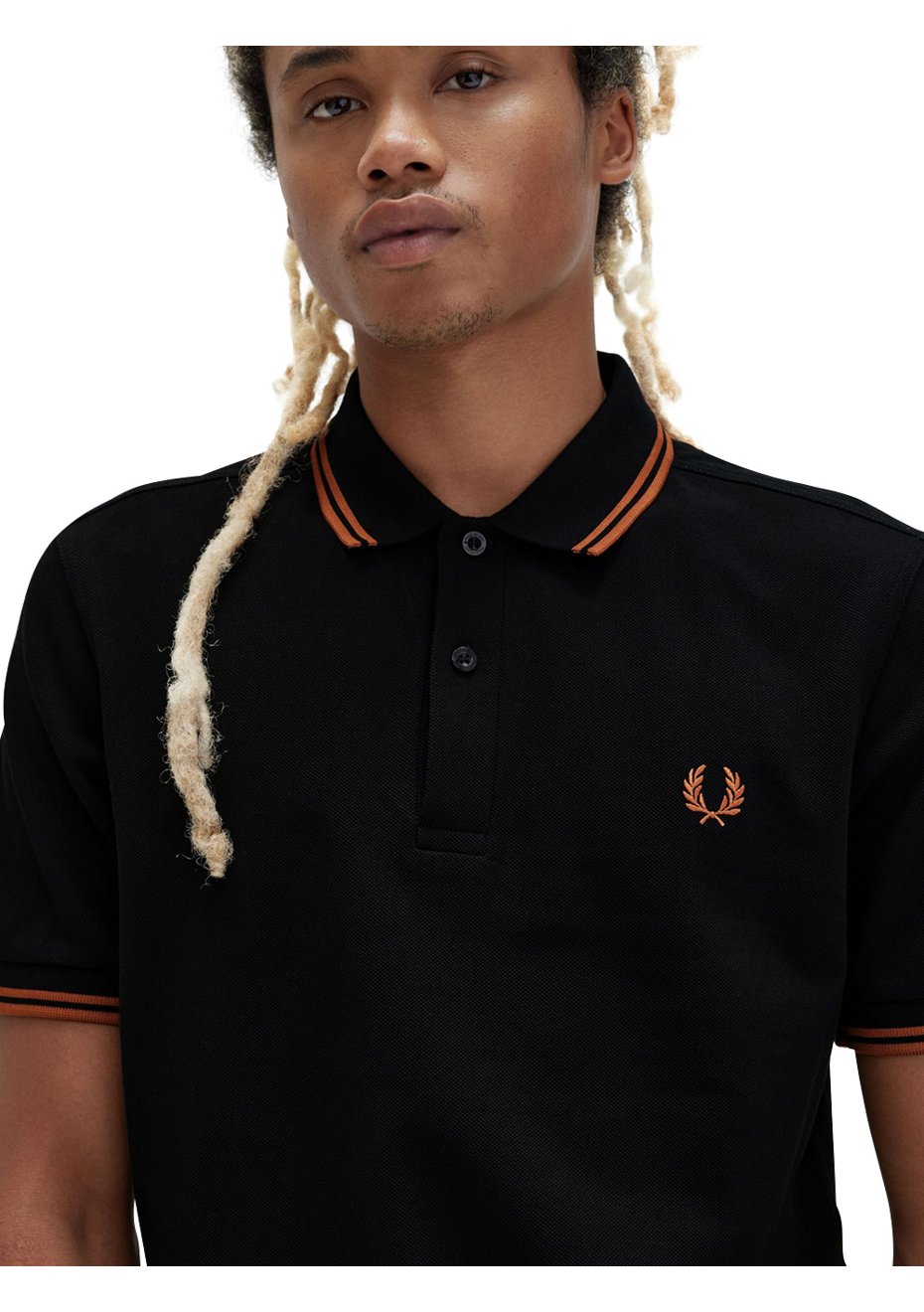 Polo Fred Perry Masculina Regular Piquet Plain Dark Logo Azul Claro | Secret Outlet