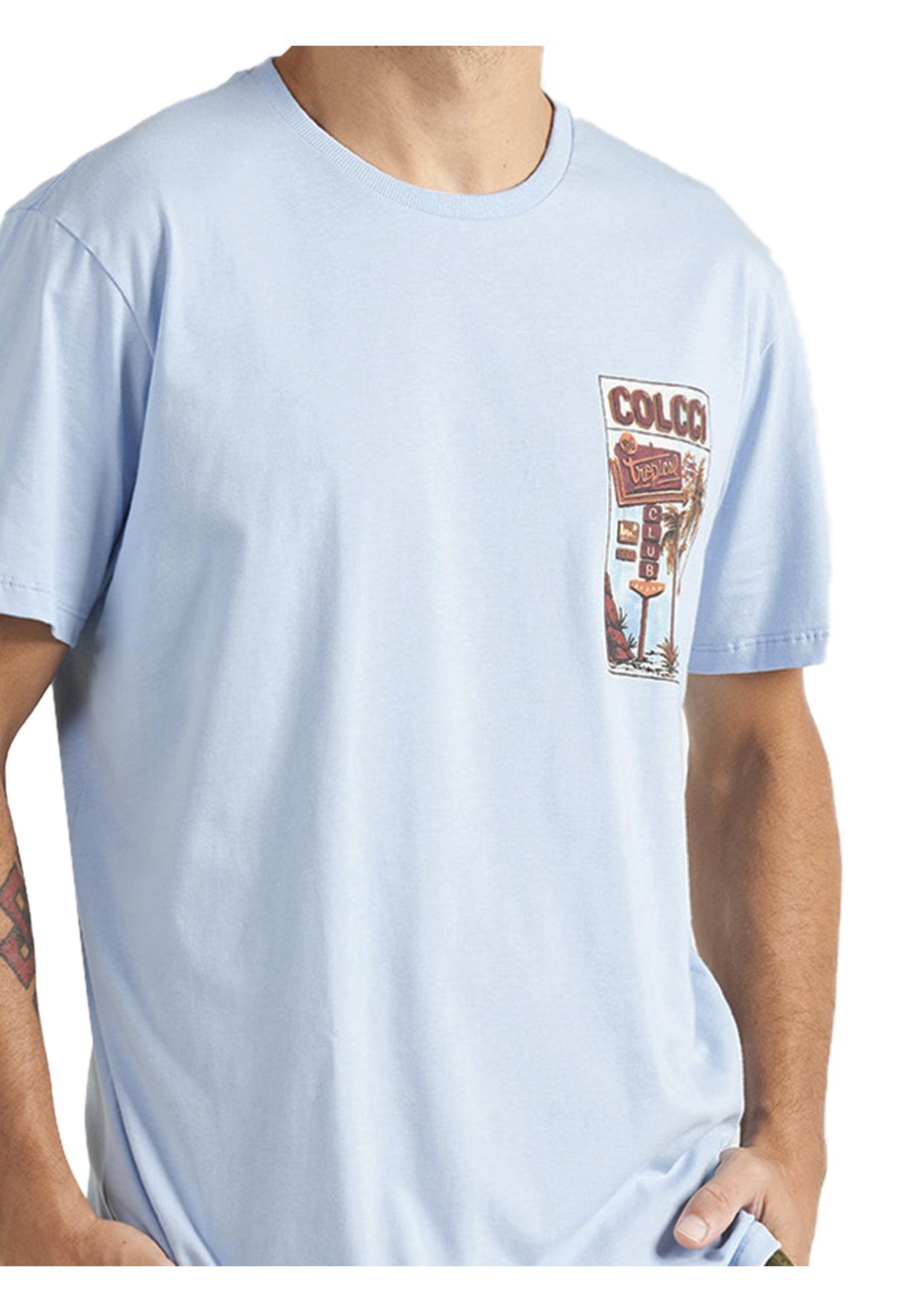 Camiseta Colcci Masculina Authentic Denim Brand Branca | Secret Outlet