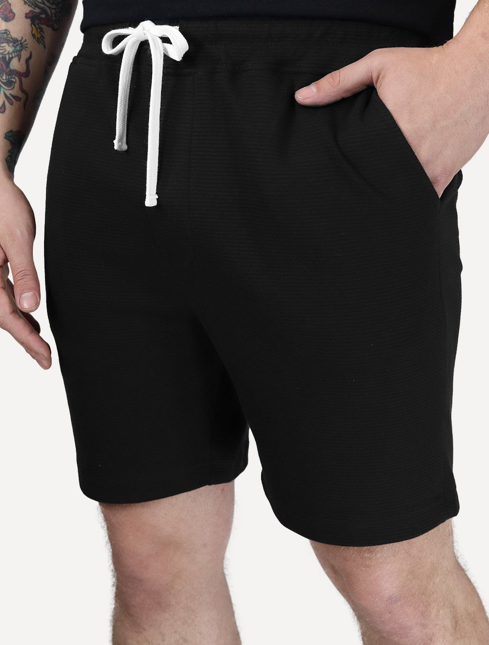 Bermuda Calvin Klein Suedine Soft Preta | Secret Outlet