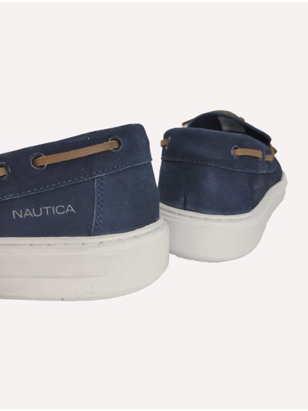 Docksider Nautica Masculino Suede NoBuck Azul Marinho | Secret Outlet