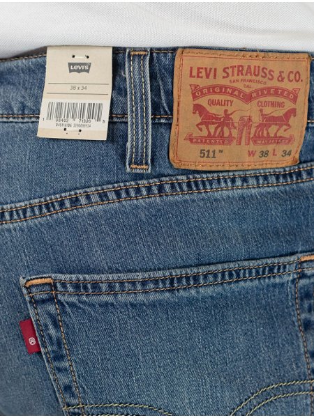 Calça Levis Jeans Masculina 511 Slim Lightweight Stretch Azul Médio ...