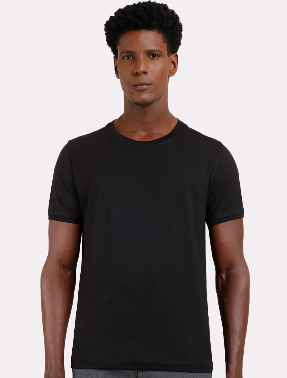 Camiseta Aramis Masculina Jersey Algodão Pima Surton Preta | Secret Outlet