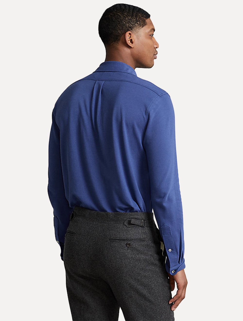 Camisa Ralph Lauren Masculina Featherweight Mesh Blu Logo Azul Royal ...