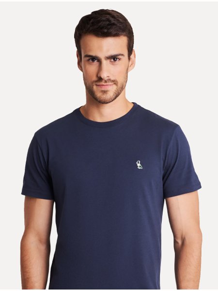 Camiseta Reserva Masculina Regular Patch Tricolor Azul Marinho | Secret ...