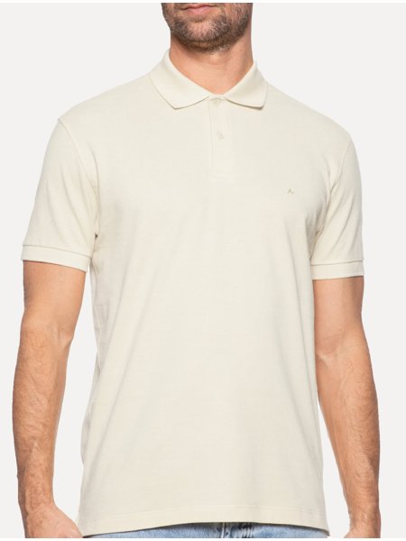 Polo Aramis Masculina Piquet Basic Mono Icon Off-White | Secret Outlet