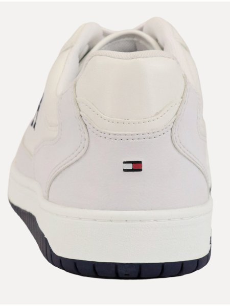 Tênis Tommy Hilfiger Masculino Couro Basket 2C Mix Suede Branco ...