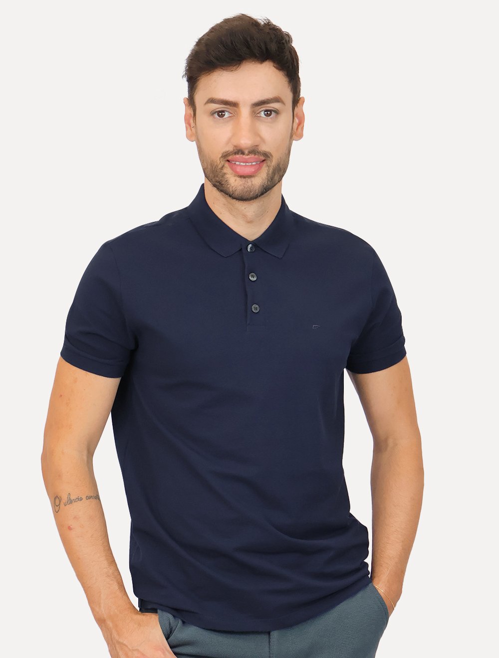 Polo Ellus Masculina Piquet Classic Easa Marinho | Secret Outlet
