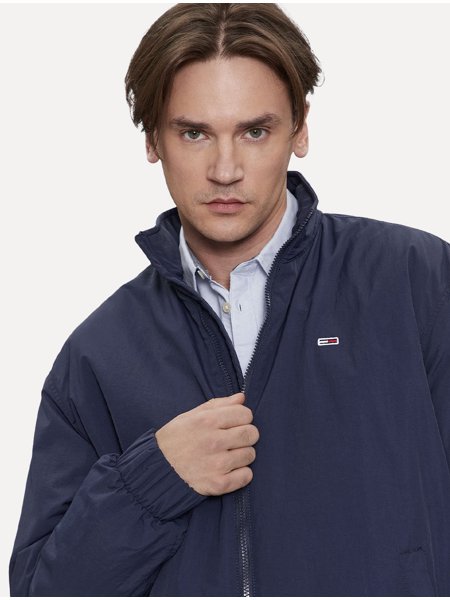 Jaqueta Tommy Jeans Masculina Essential Padded Plain Azul Marinho ...