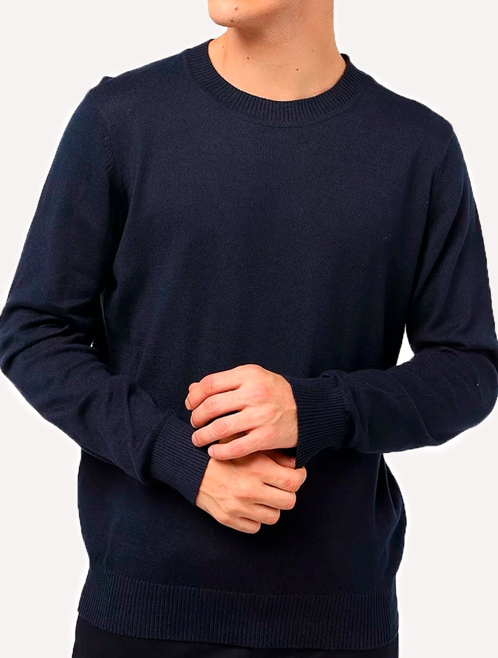 Sueter Ellus Masculino Tricot C-Neck Visco Like Basic Round Azul ...