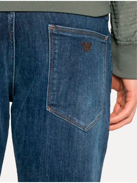 Calça Jeans Empório Armani Masculina J45 Slim Fit Azul Médio | Secret ...