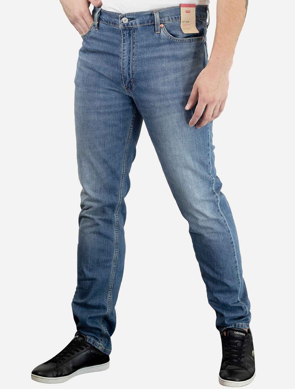 Calça Levis Jeans Masculina 511 Slim Lightweight Stretch Azul Médio ...