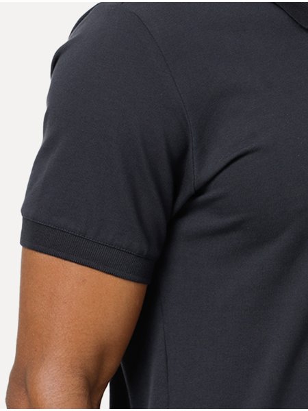 Polo King & Joe Masculina Premium Piquet Slim Azul Marinho | Secret Outlet