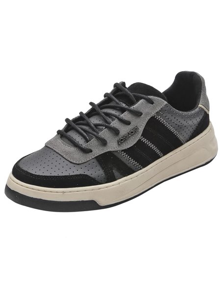 Tênis John John Masculino Austin Gray Black Cinza e Preto | Secret Outlet