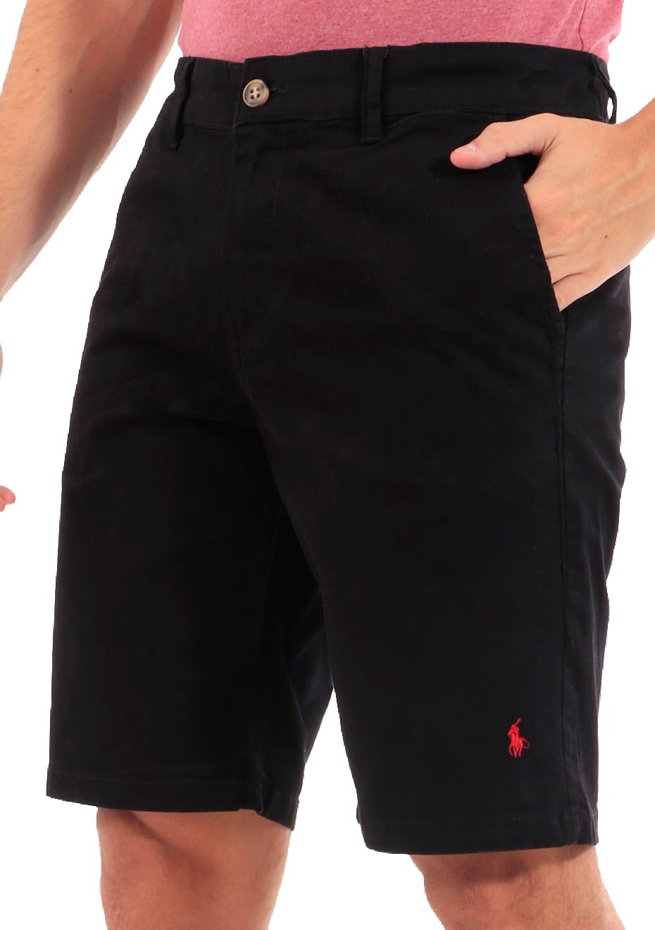 Bermuda Ralph Lauren Masculina Sarja Stretch Caqui | Secret Outlet