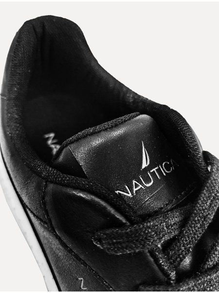 Tênis Nautica Masculino Firenze Impulse Couro Preto | Secret Outlet