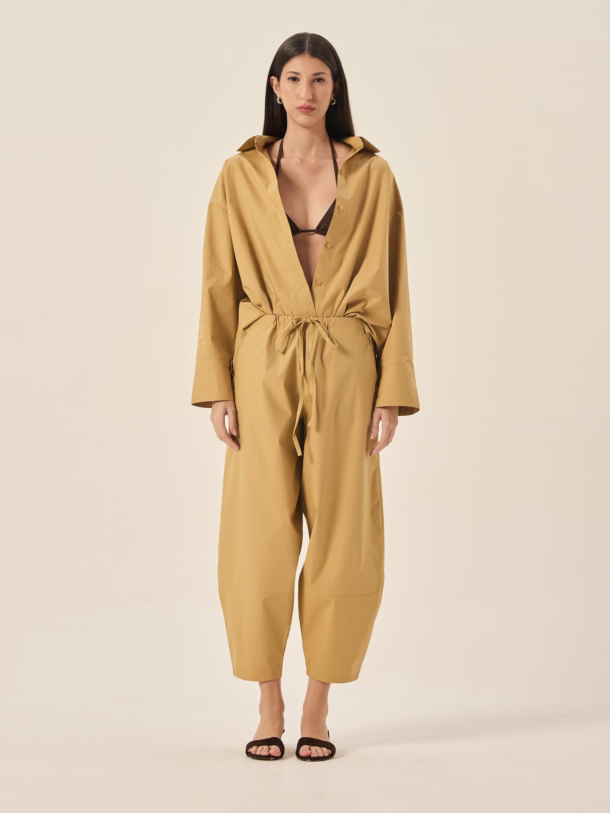 Calça Inês Paper Deserto | PANÔ | Resortwear Carioca