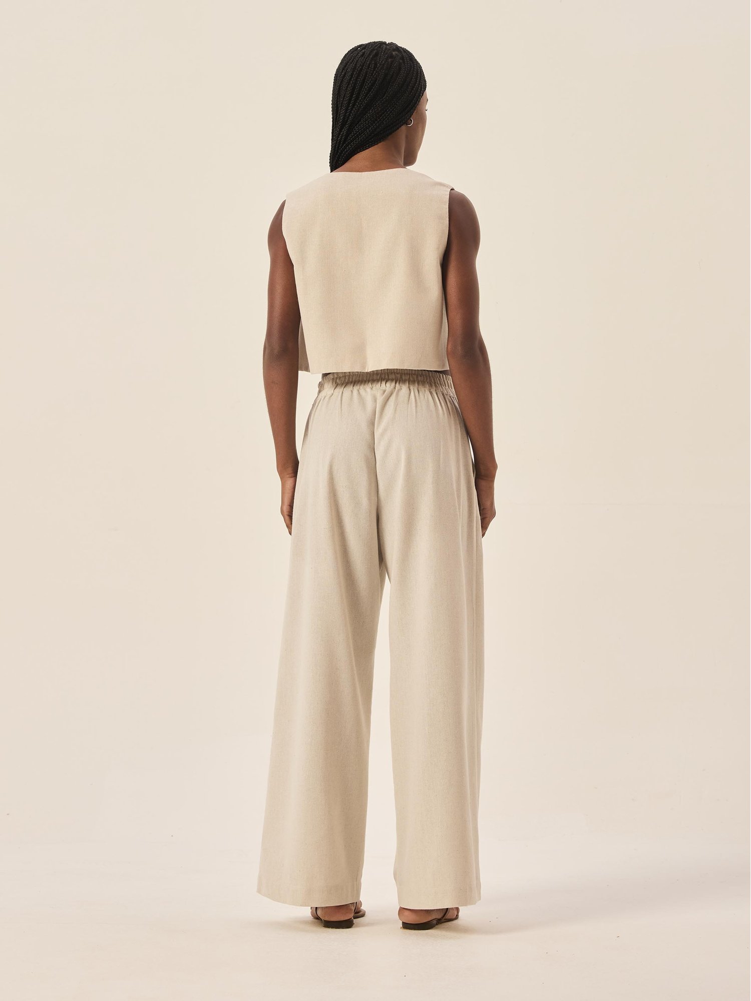 Calça Campana Linho Natural | PANÔ | Resortwear Carioca