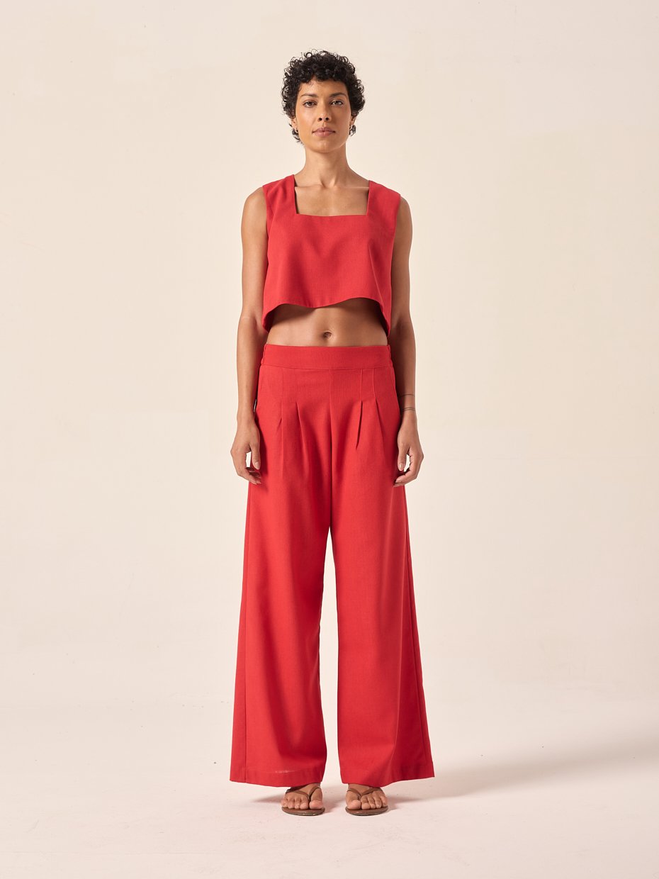 Calça Campana Linho Rubi | PANÔ | Resortwear Carioca