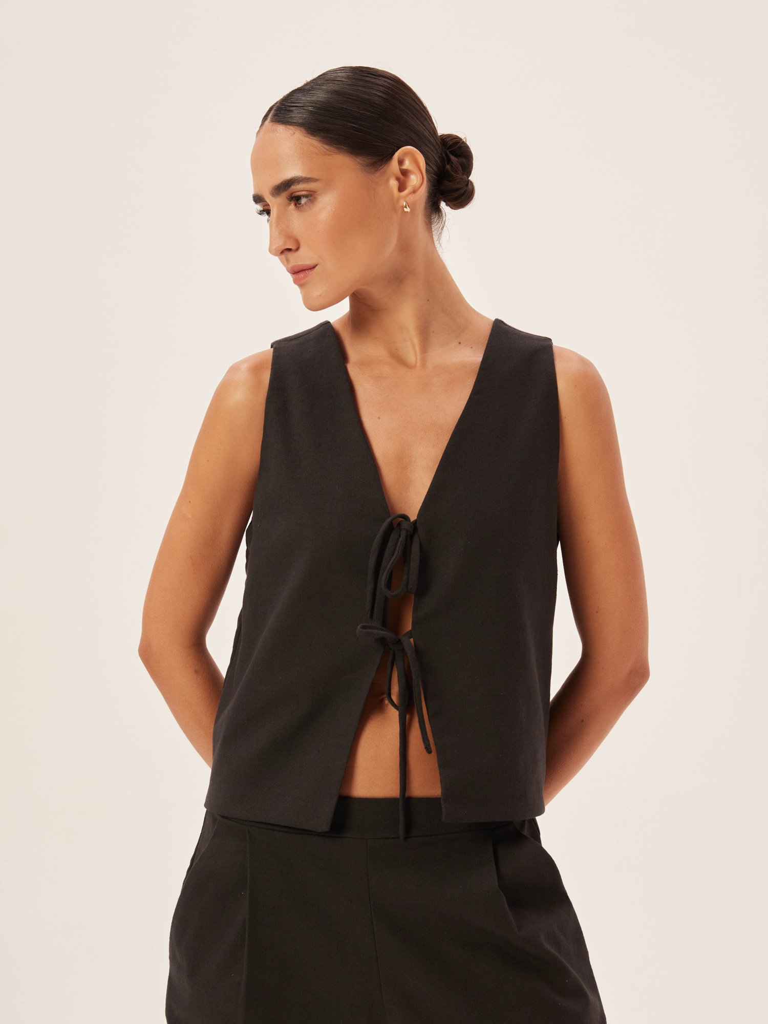 Kimono Linho Preto | PANÔ | Resortwear Carioca