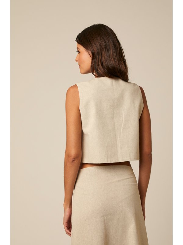 Top Reto Base Linho Natural | PANÔ
