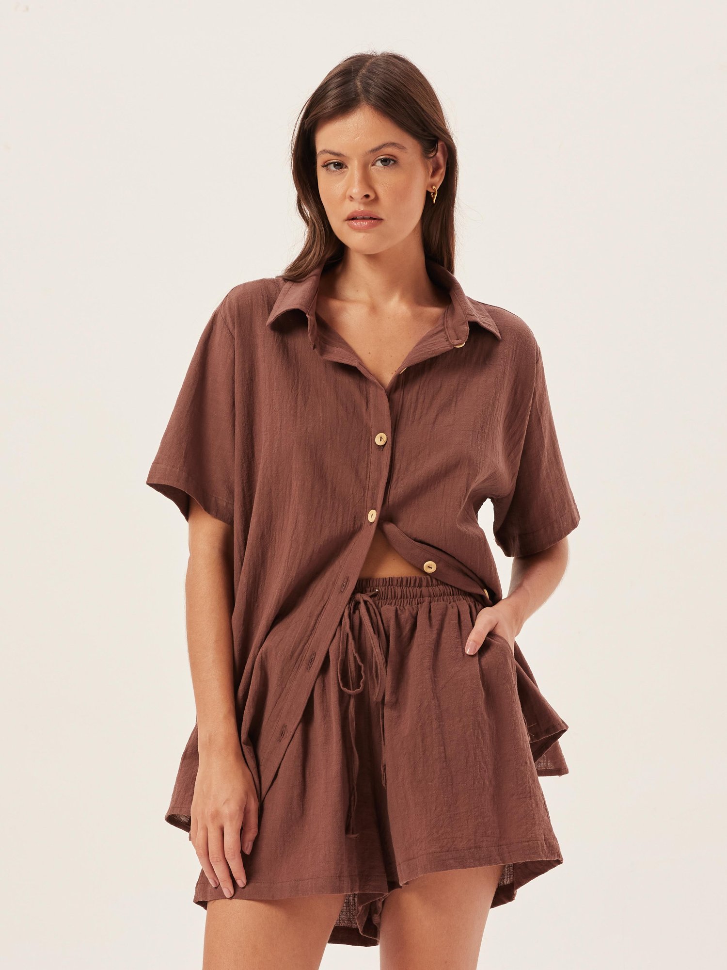 Short IPA Algodão Cacau | PANÔ | Resortwear Carioca