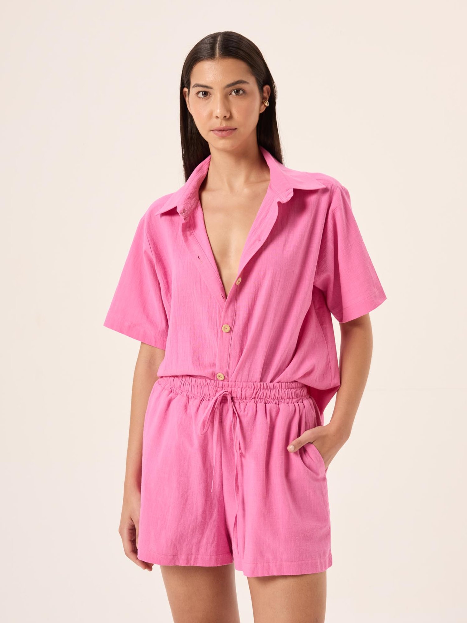 Short Ipa Rosa Magnolia | PANÔ | Resortwear Carioca