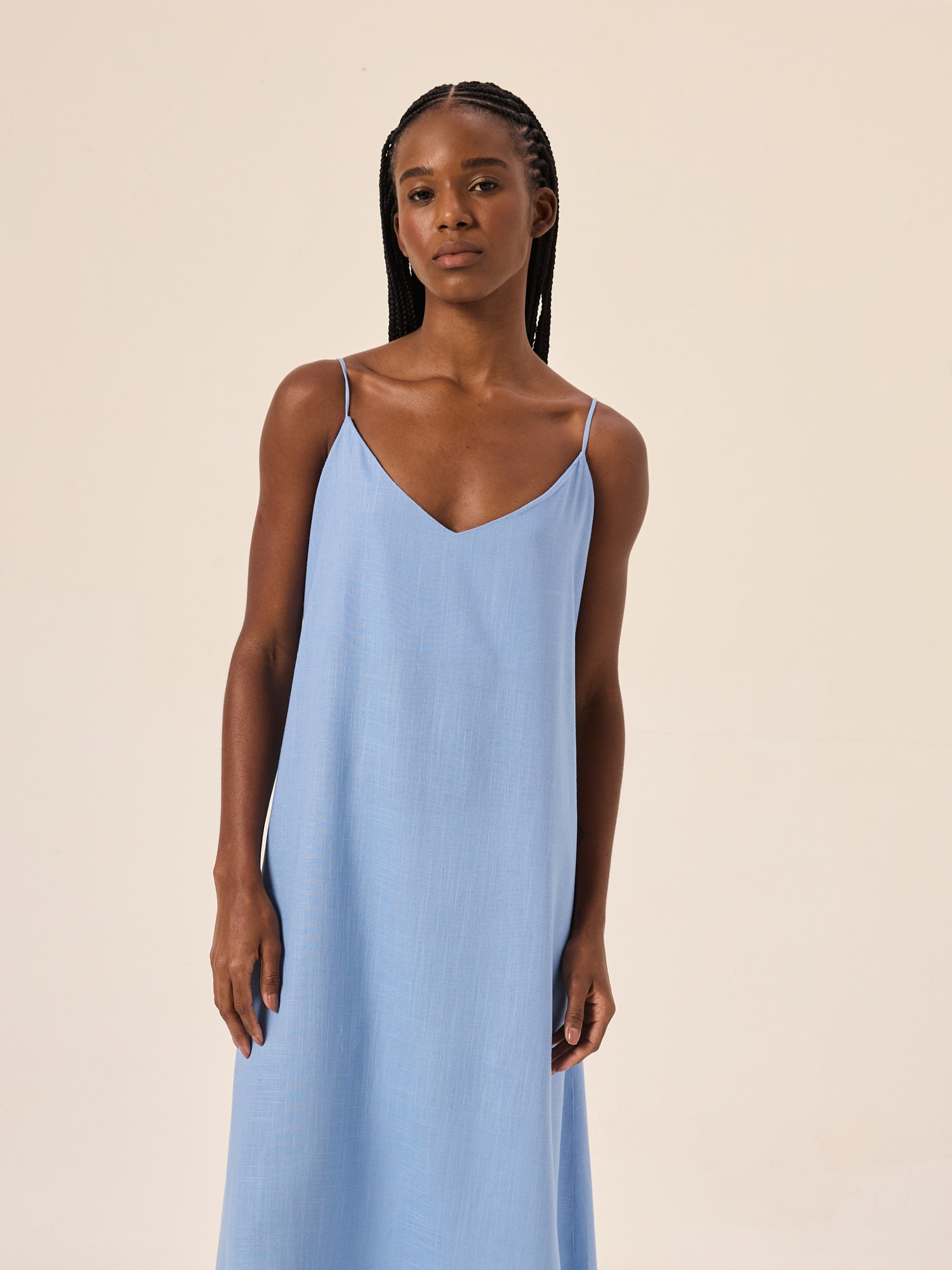 Vestido Flora Porto Azul Ciano | PANÔ | Resortwear Carioca