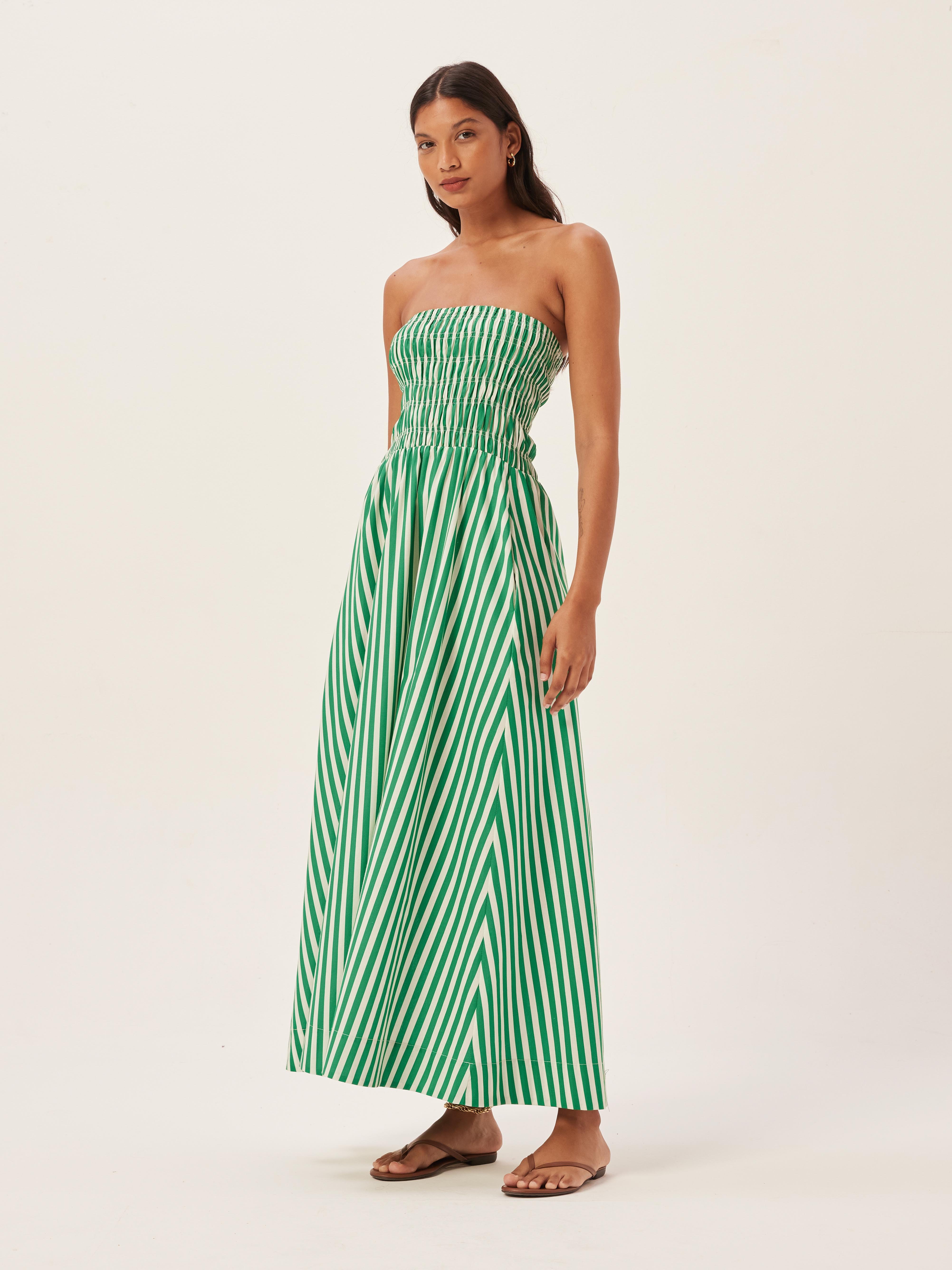 Vestido Lastex Posi Raia Verde | PANÔ | Resortwear Carioca