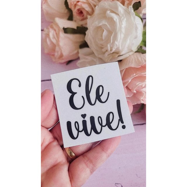 kit 02 adesivos impermeáveis Ele vive! | O lar de Coração