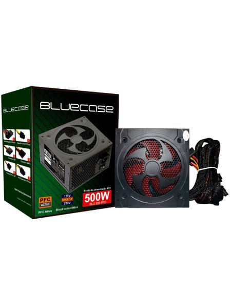 Fonte 500W PFC Ativo Bluecase | Knaytec Tecnologia