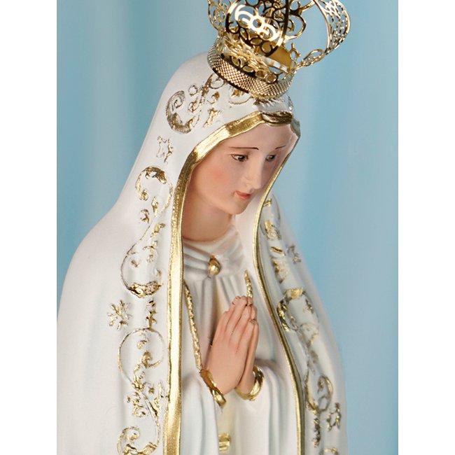 Kit N.Sra. de Fátima Capelinha 30 cm e pastores | Loja Artesanato Costa