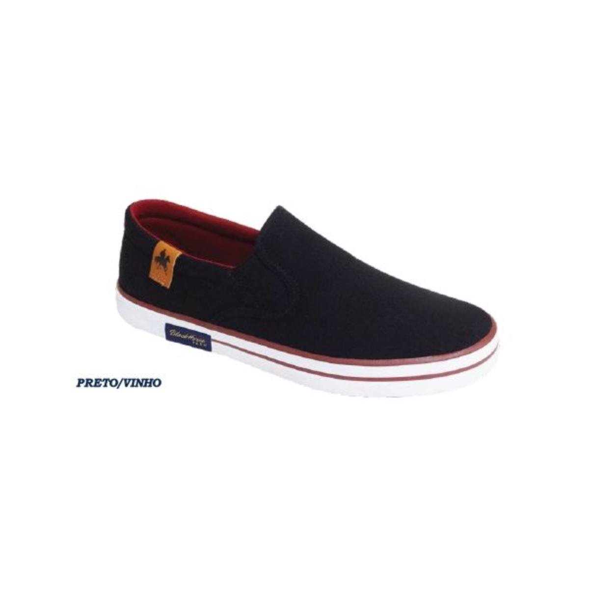 Tenis Polo Farm BHPF217 Preto/Vinho | Passo a Passo Calçados