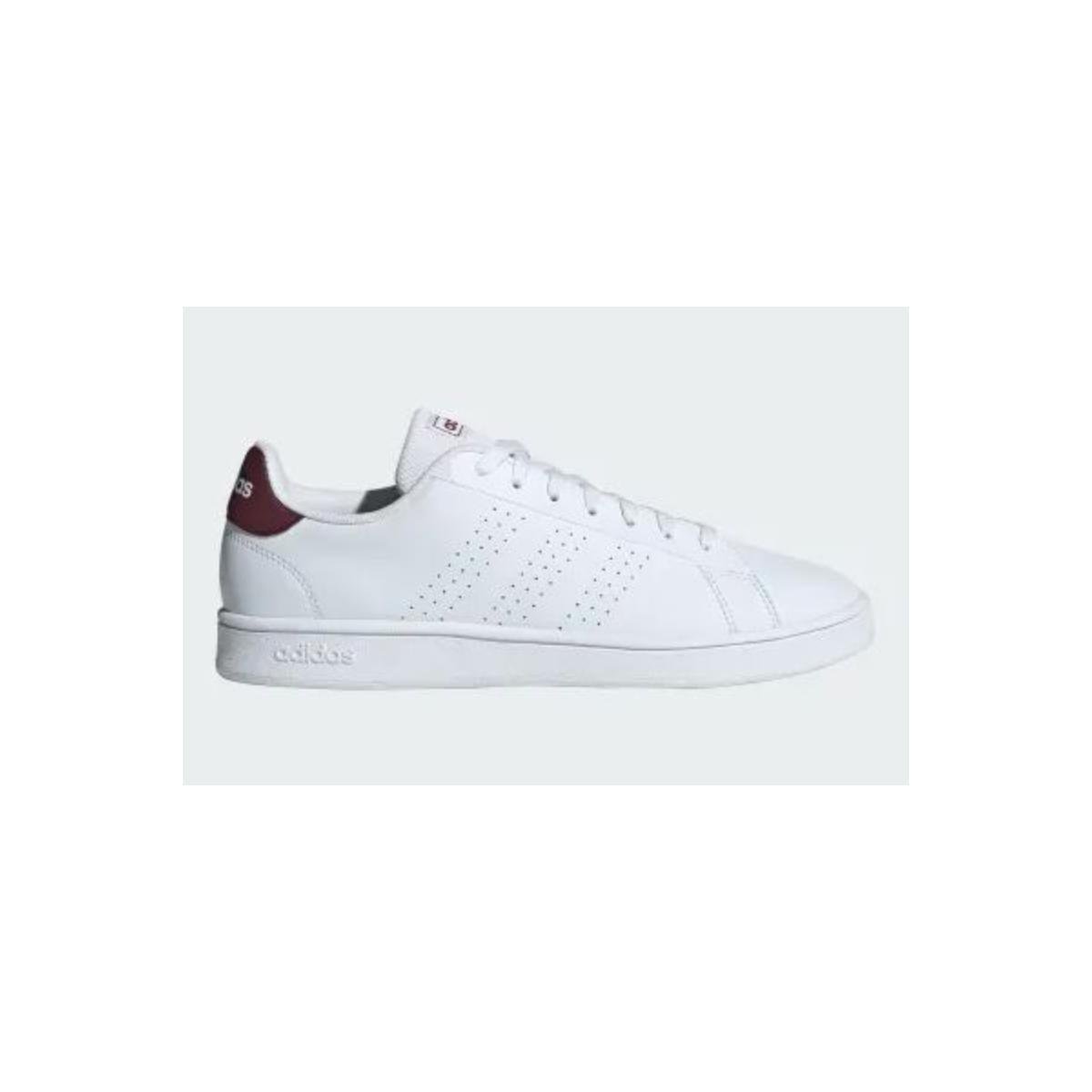 Tênis Adidas IF8557 Advantage Base Branco/Bordo | Passo a Passo Calçados
